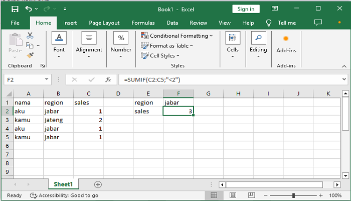 Membuat Penjumlahan Otomatis Di Microsoft Excel